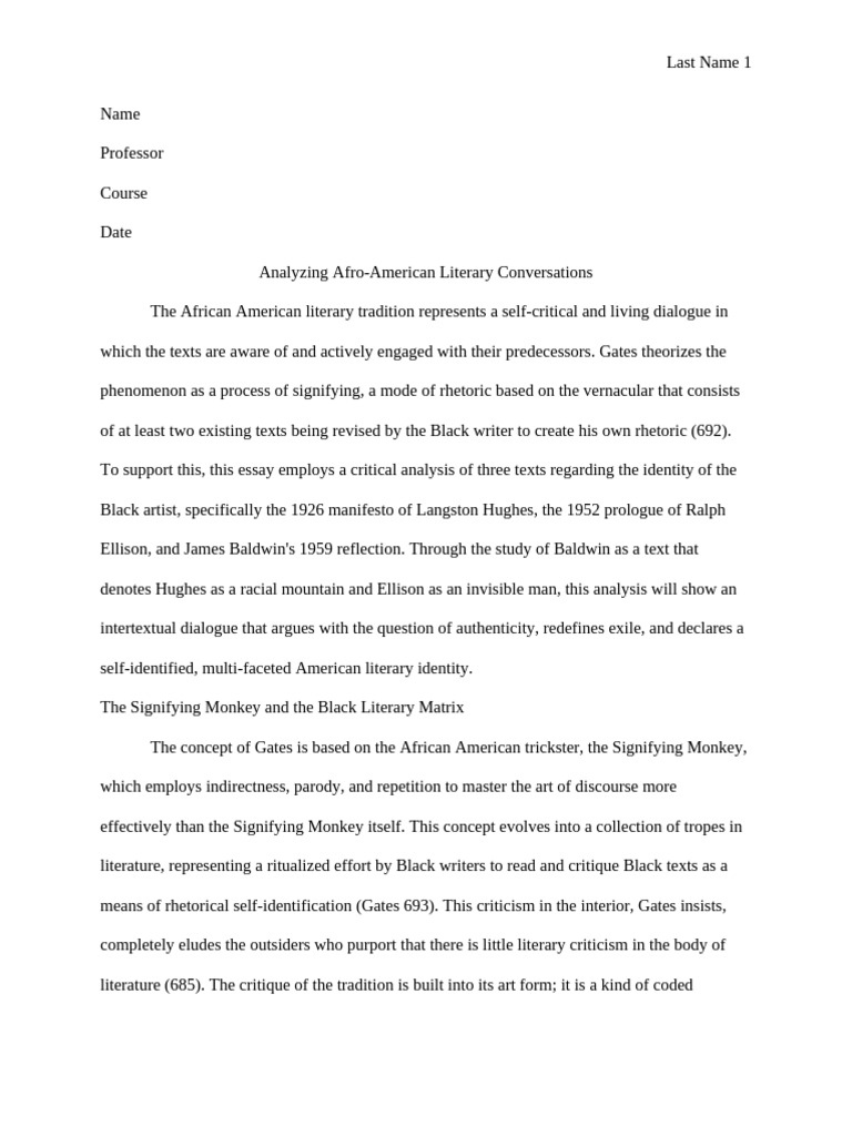 Analyzing Afro-American Literary Conversations | PDF | Reality ...