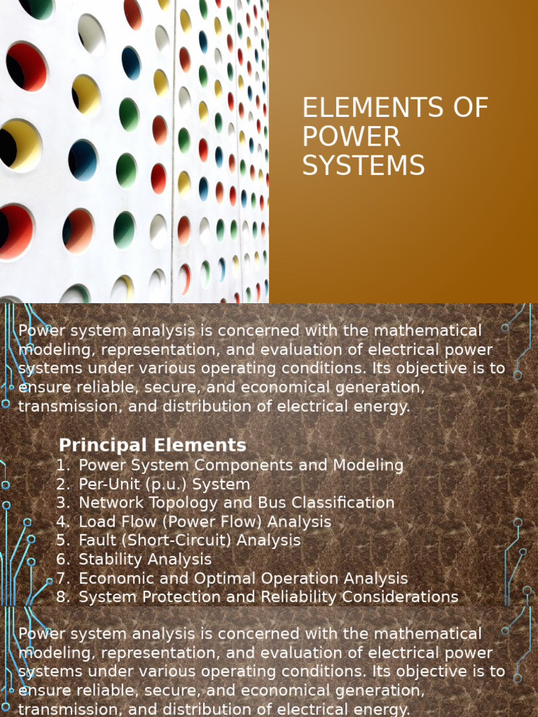 01 Elements of Powers Systems | PDF | Steady State | Electricity