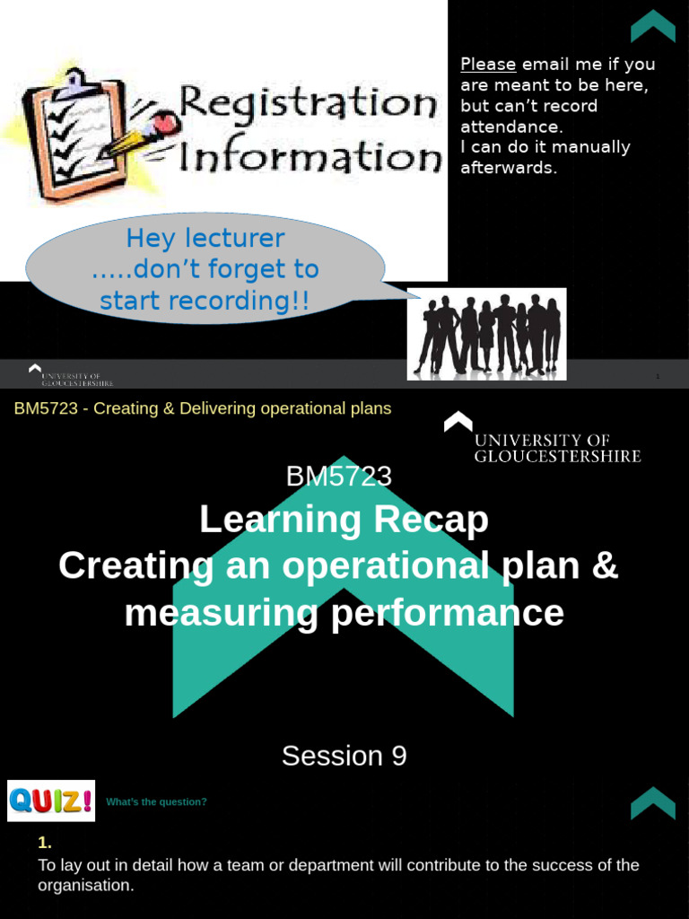 Session 10 Leading Managing Delivery of an Operational Plan (1) | PDF ...