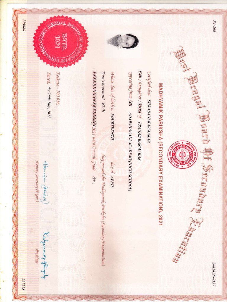 MP Certificate | PDF