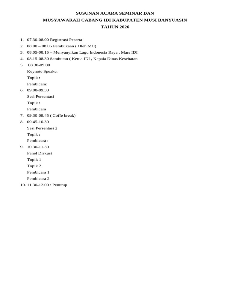 Rundown Muscab 2026 | PDF