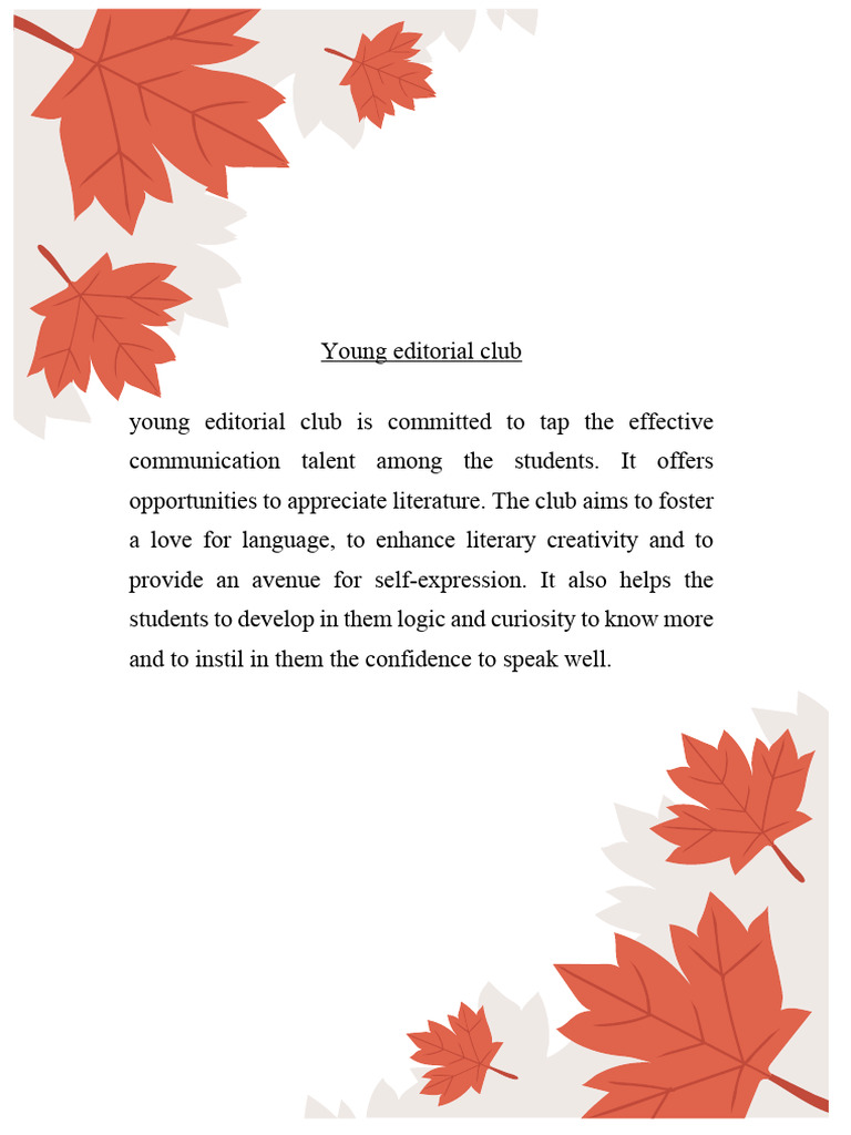 Literary Club Final | PDF