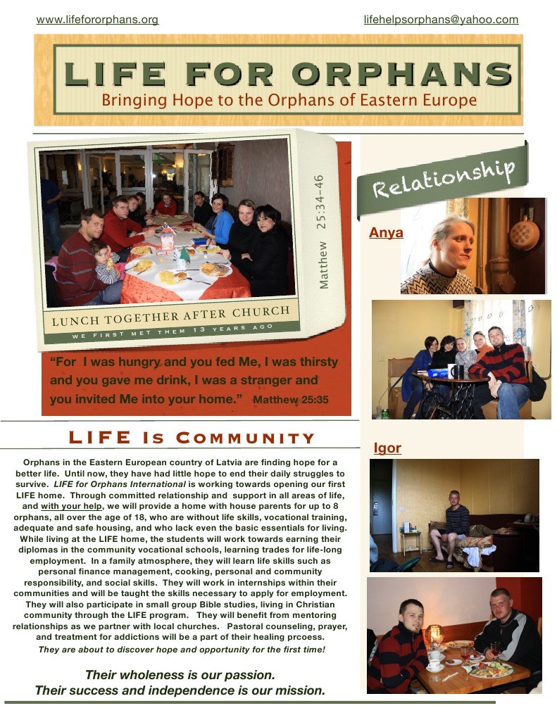 Hope for Latvian Orphans: LIFE Program | PDF | Orphanage | Teaching And ...