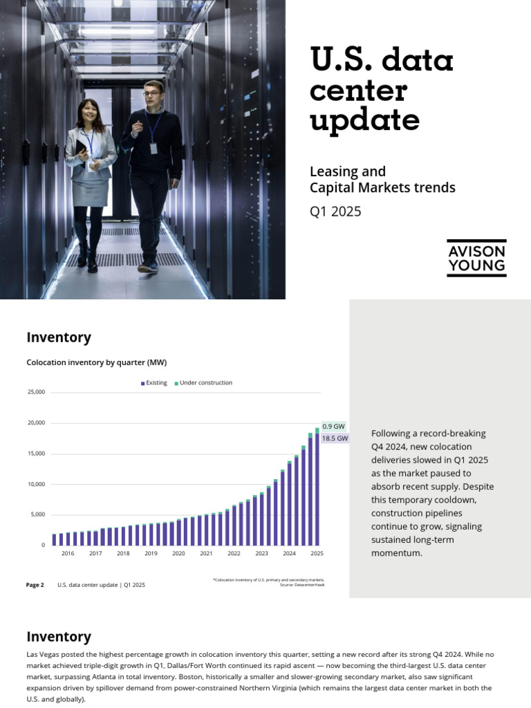 Avison Young Q1 2025 Data Center Report | PDF | Distributed Generation ...