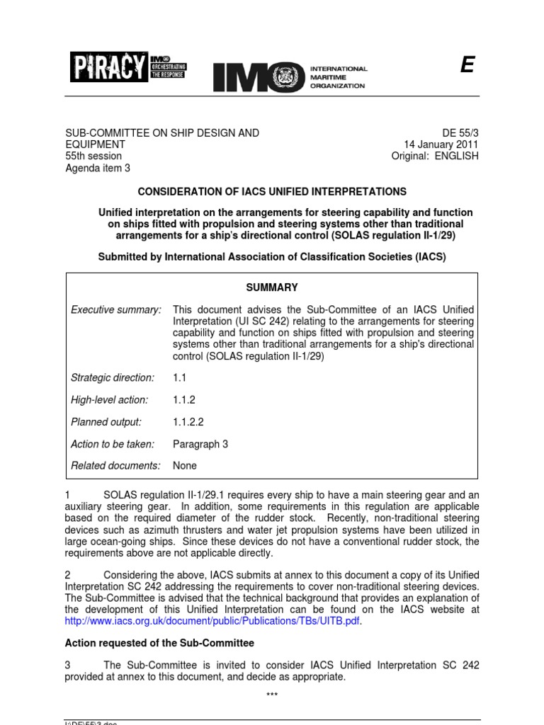 Consideration of Iacs Unified Interpretations Pdf1467 | PDF | Rudder ...