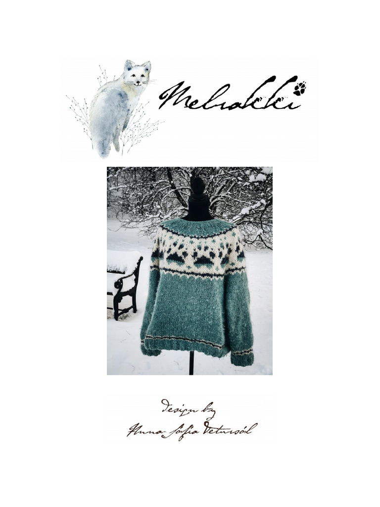 Anna Sofia Vintersol Melrakki Sweater Eng | PDF | Knitting | Knitting ...
