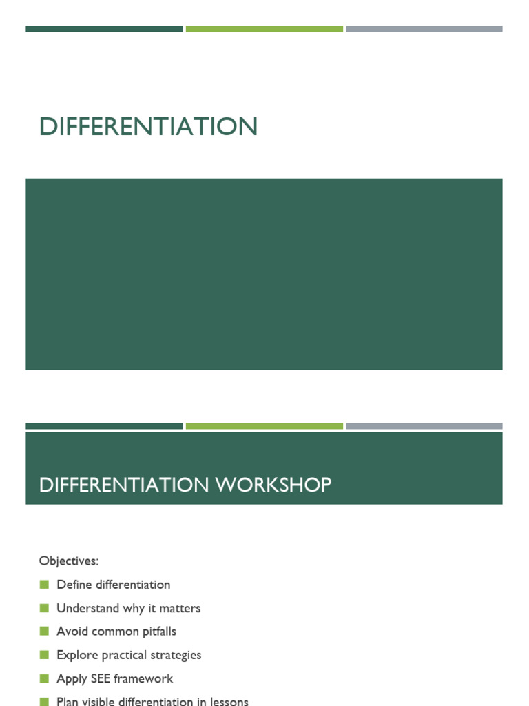 Differentiation Handout | PDF