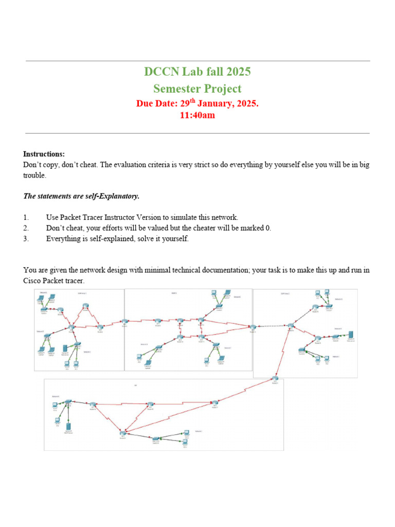 Computer Networks Lab Project | PDF