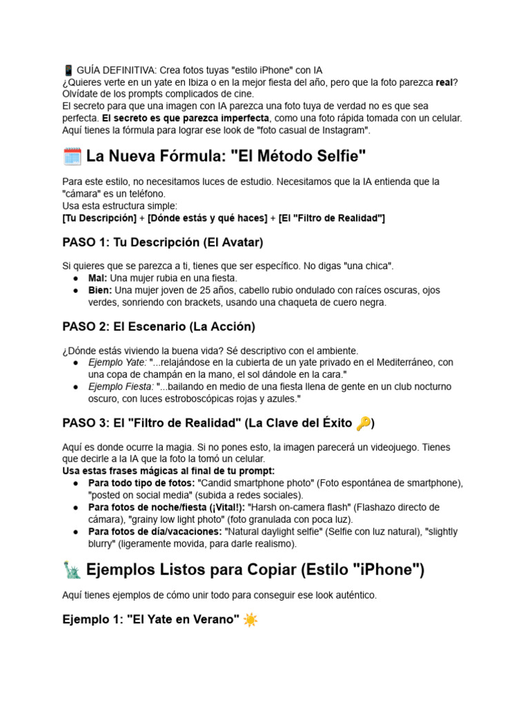 Guía Definitiva Prompts iPhone Style | PDF
