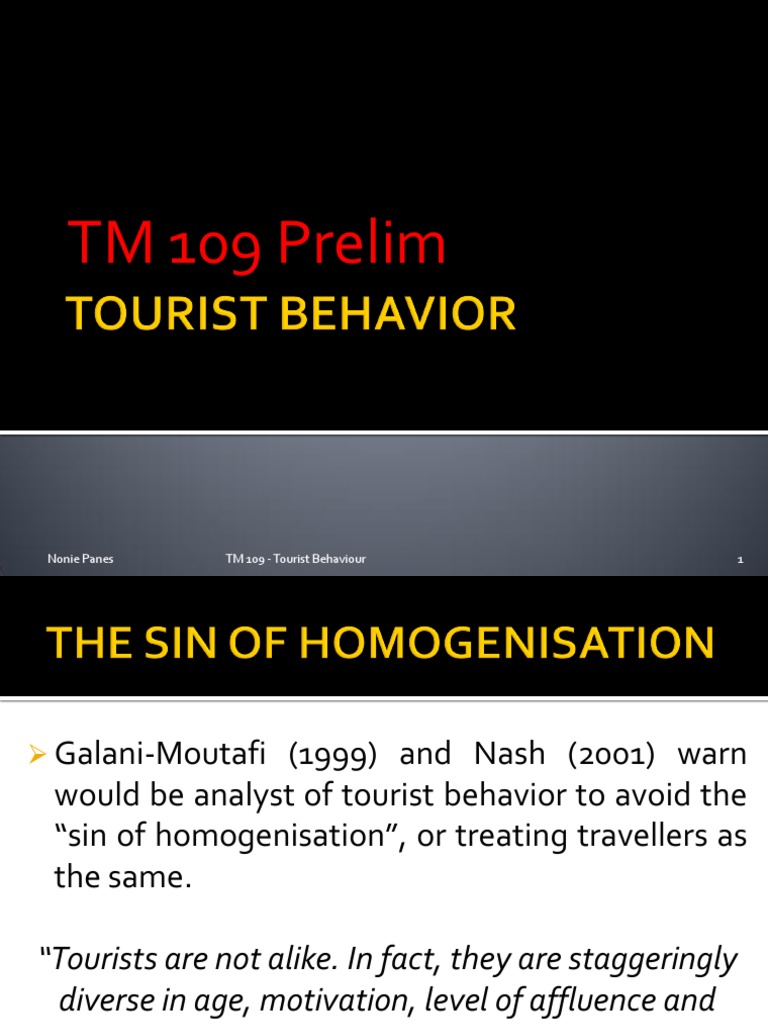 Understanding Tourist Behavior Dynamics | PDF | Motivation | Motivational