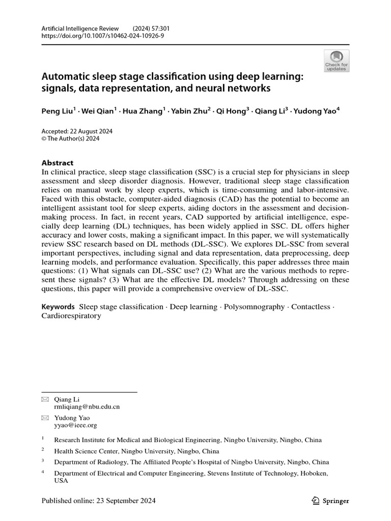 Automatic Sleep Stage Classification Using Deep Learning_ Signals, Data ...
