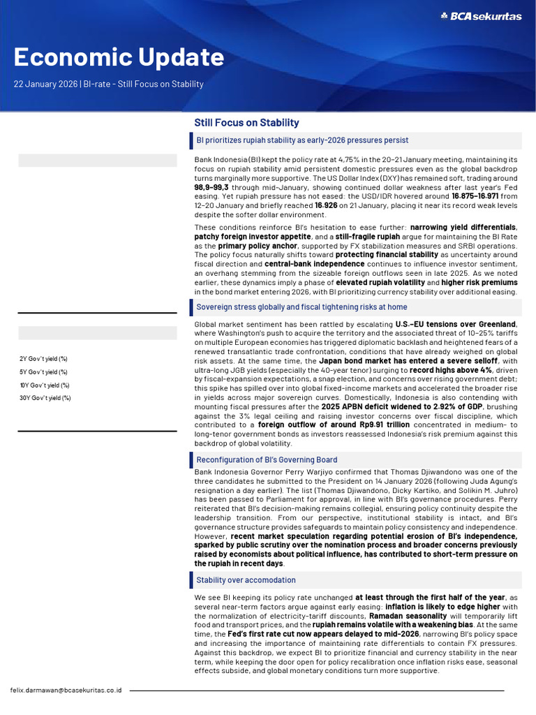 BCAS Economic Update 22 Jan 2026 BI Rate, Still Focus on Stability ...