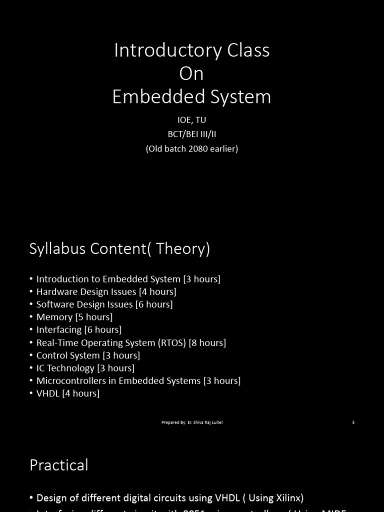 Chapter 1 Introduction To Embedded System | PDF | Embedded System ...
