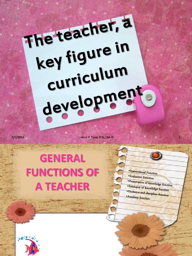 The Teacher, A Key Figure in Curriculum Development | PDF | Teachers ...