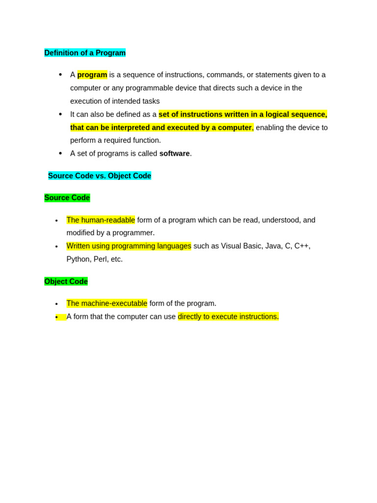 Detailed Reviewer Computer Programming 1 | PDF | Programming | Computer ...