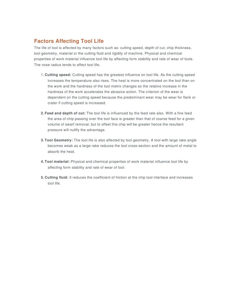 Optimizing Tool Longevity | PDF | Wear | Mechanical Engineering