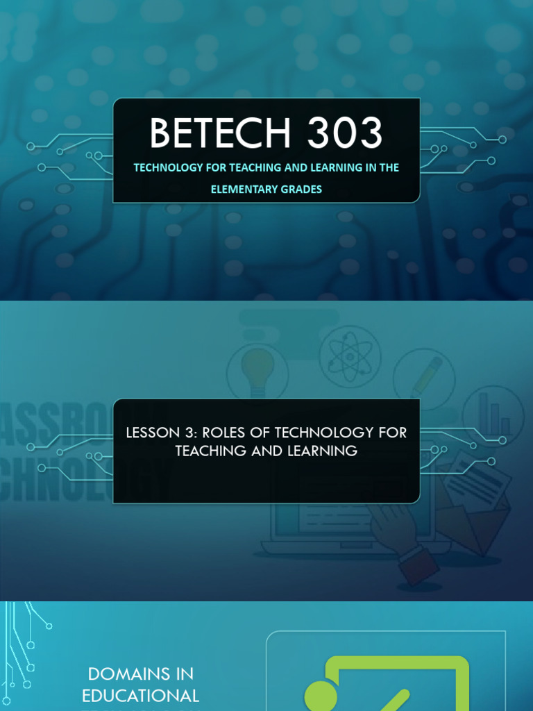 1.3 Roles of Technology For Teaching and Learning | PDF | Creativity ...