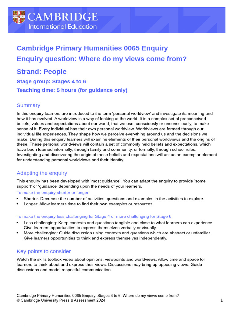 0065 Enquiry 8 People Stages 4 - 6 Where do my views come from_tcm142 ...