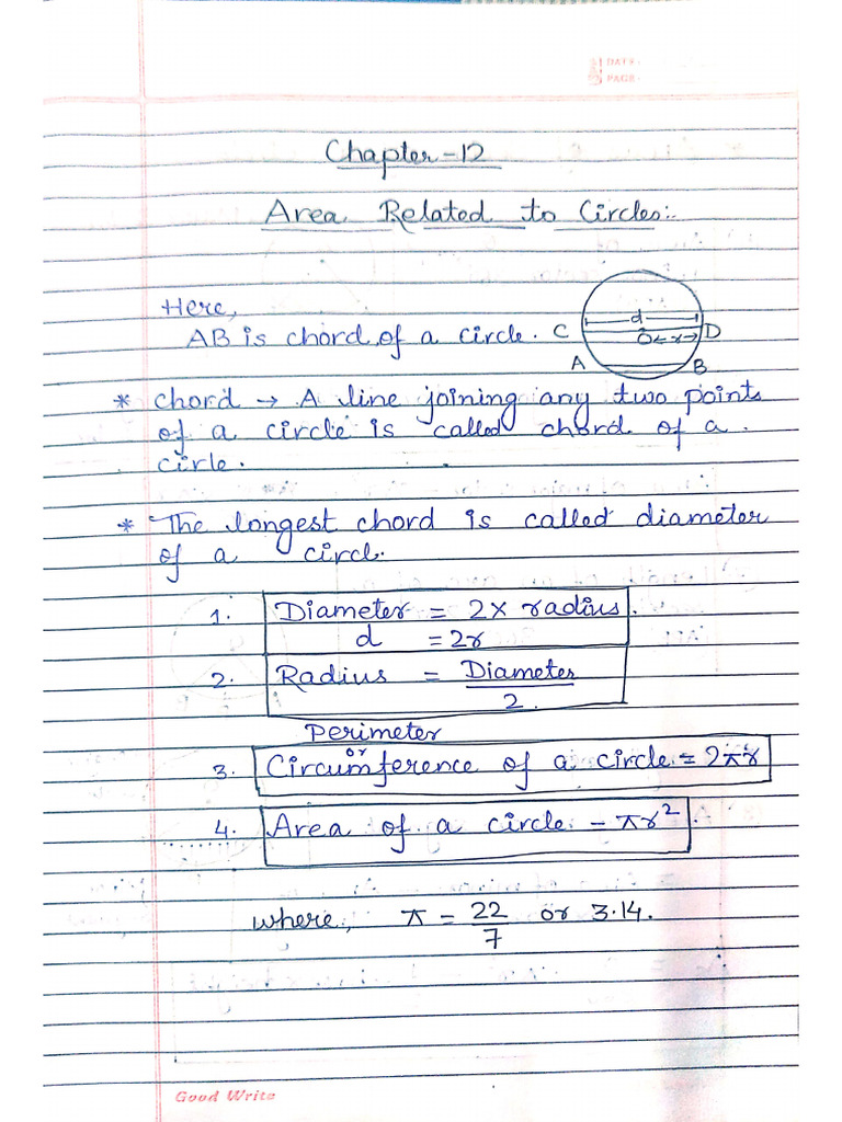 10_Maths_Ch-11-Ex-11.1 - Area Related to Circle | PDF