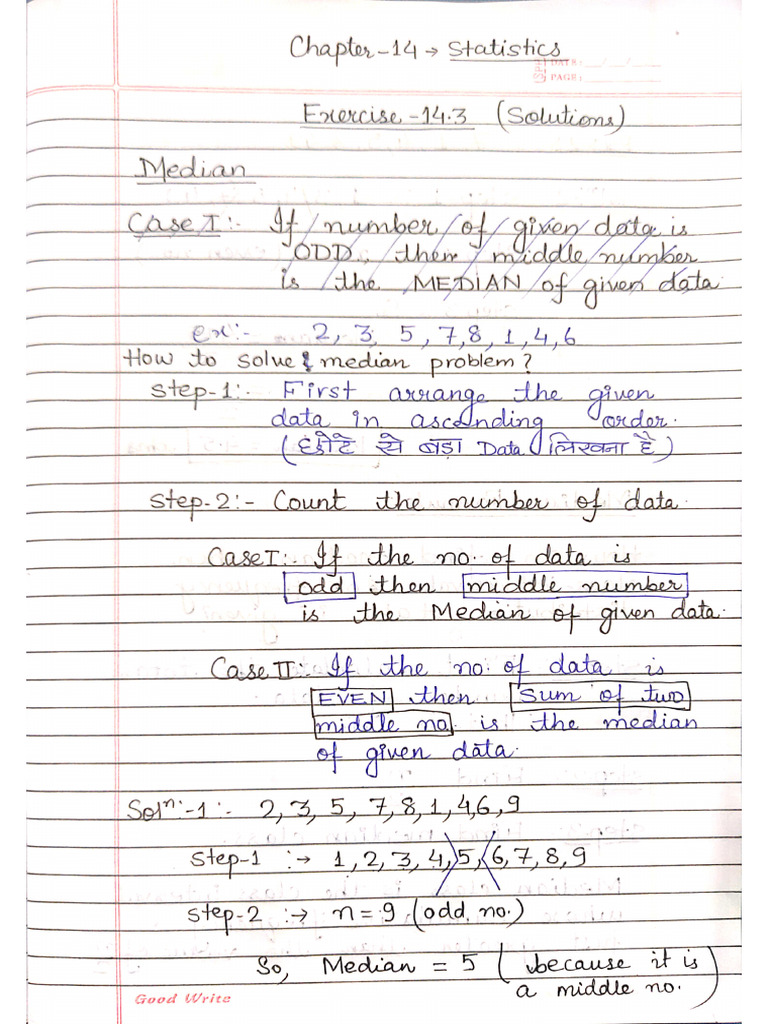 10 CH 13 Ex 13.3 Median Statistics Solution | PDF