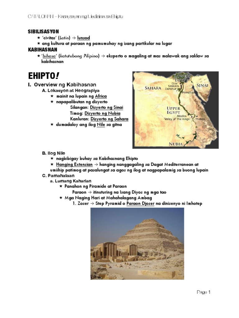 Handout-Egypt (With Answers) | PDF
