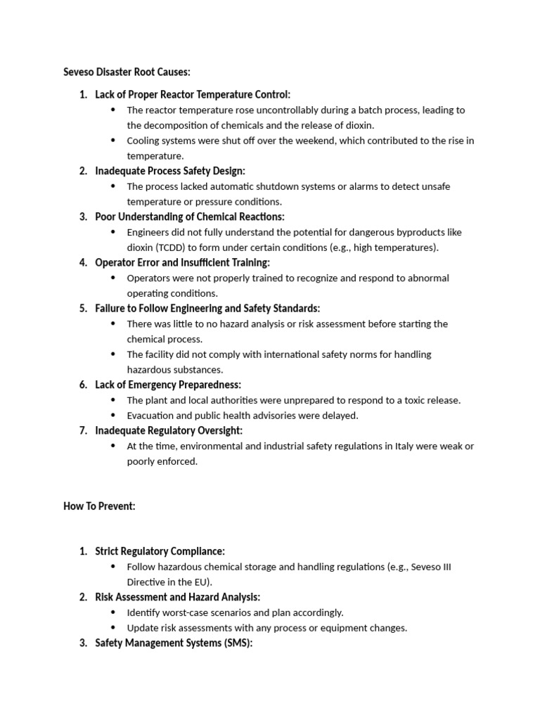 Seveso Disaster Investigation | PDF | Safety | Hazards