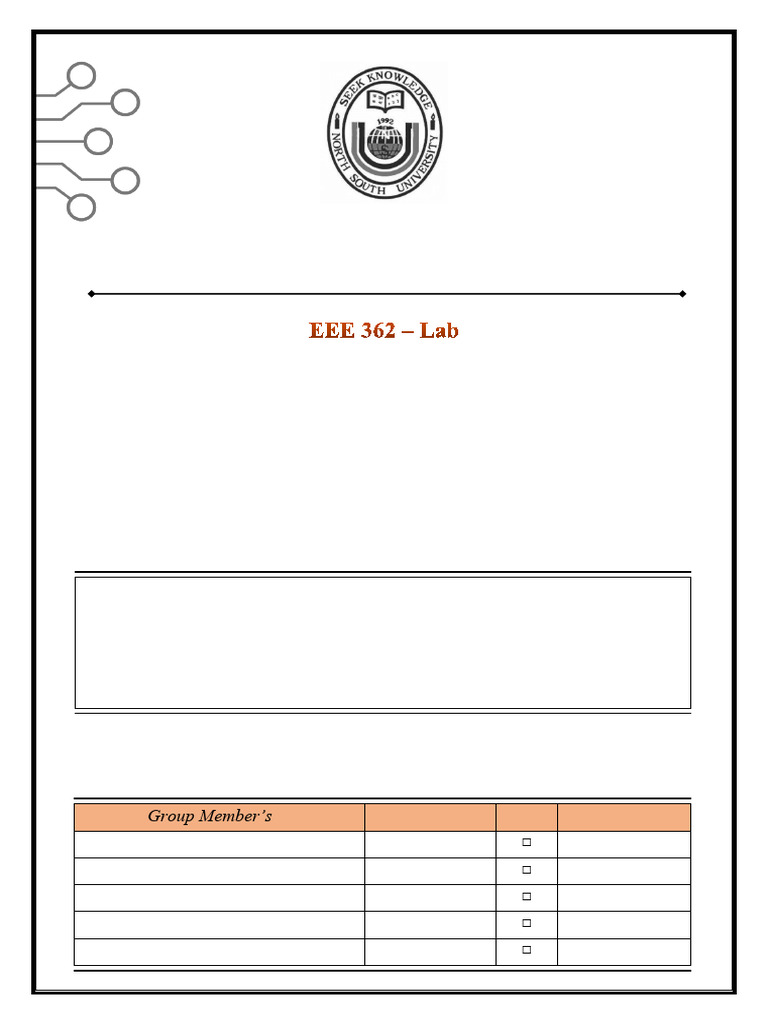 Lab Report Cover Page (Eee 362) | PDF