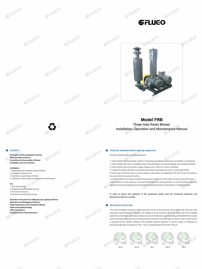 Manual Book Root Blower | PDF