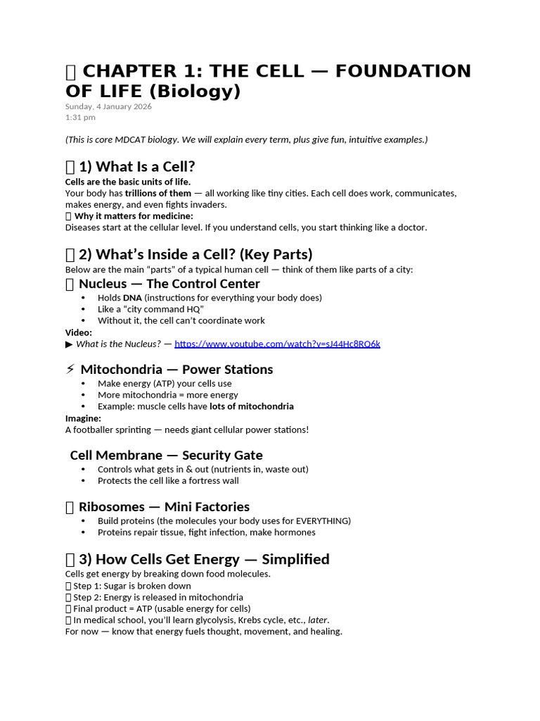 ? CHAPTER 1 THE CELL - FOUNDATION OF LIFE (Biology) | PDF | Cell ...
