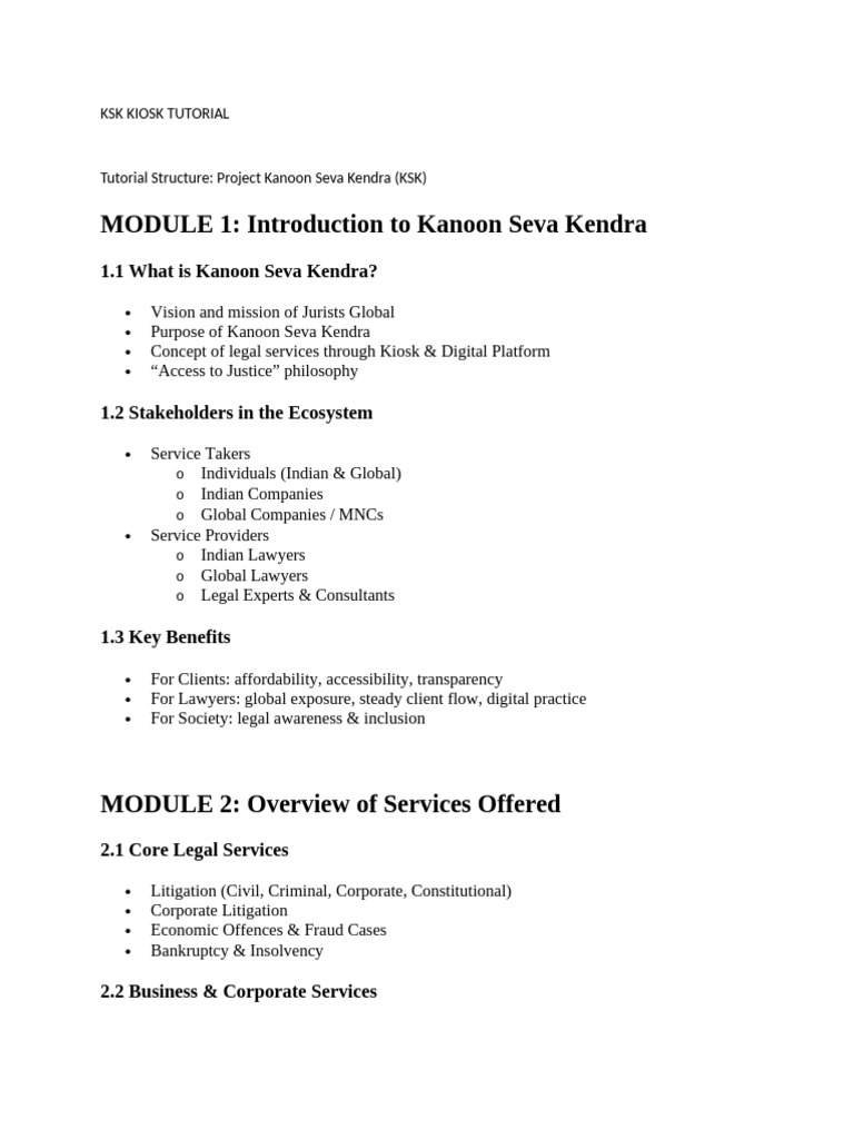 KSK Kiosk Tutorial and Sop (Autorecovered) | PDF | Regulatory ...