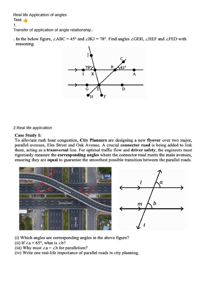 Real Life Application of Angles | PDF