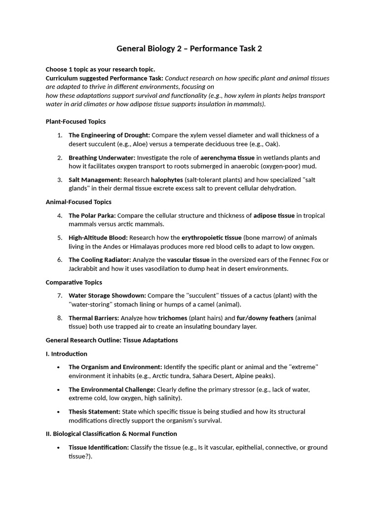 General-Biology-2 | PDF | Tissue (Biology) | Blood Vessel