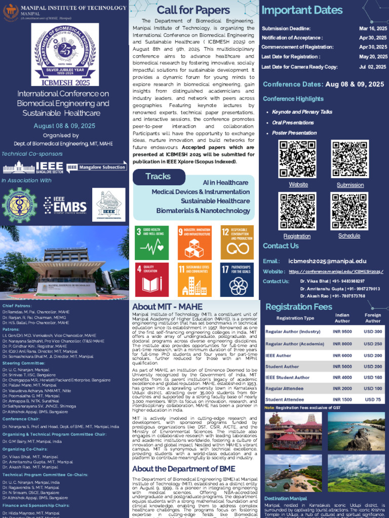 ICBMESH 2025 Brochure - May 2025 | PDF | Academia