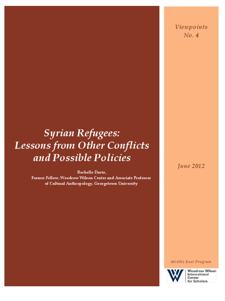 Syrian Refugees Lessons From Other Conflicts and Possible Policies ...