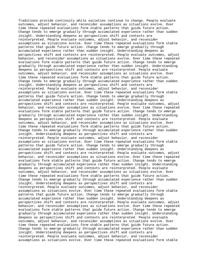 File49 Tradition and Change | PDF | Behavior | Insight