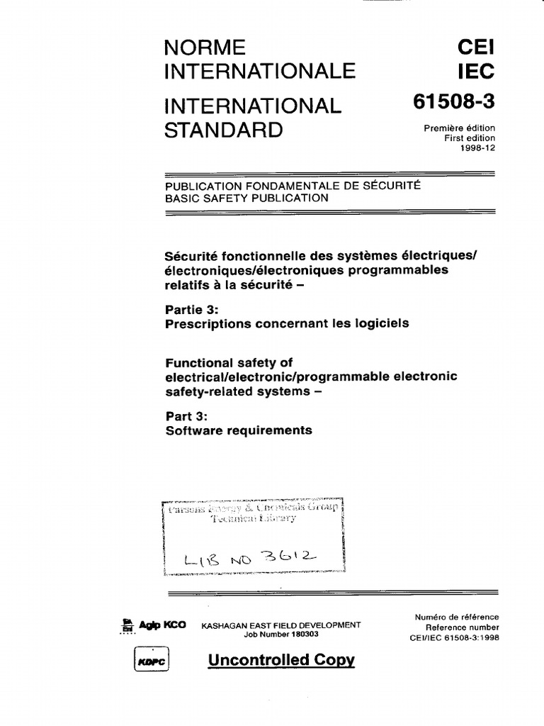 Iec 61508-3 | PDF