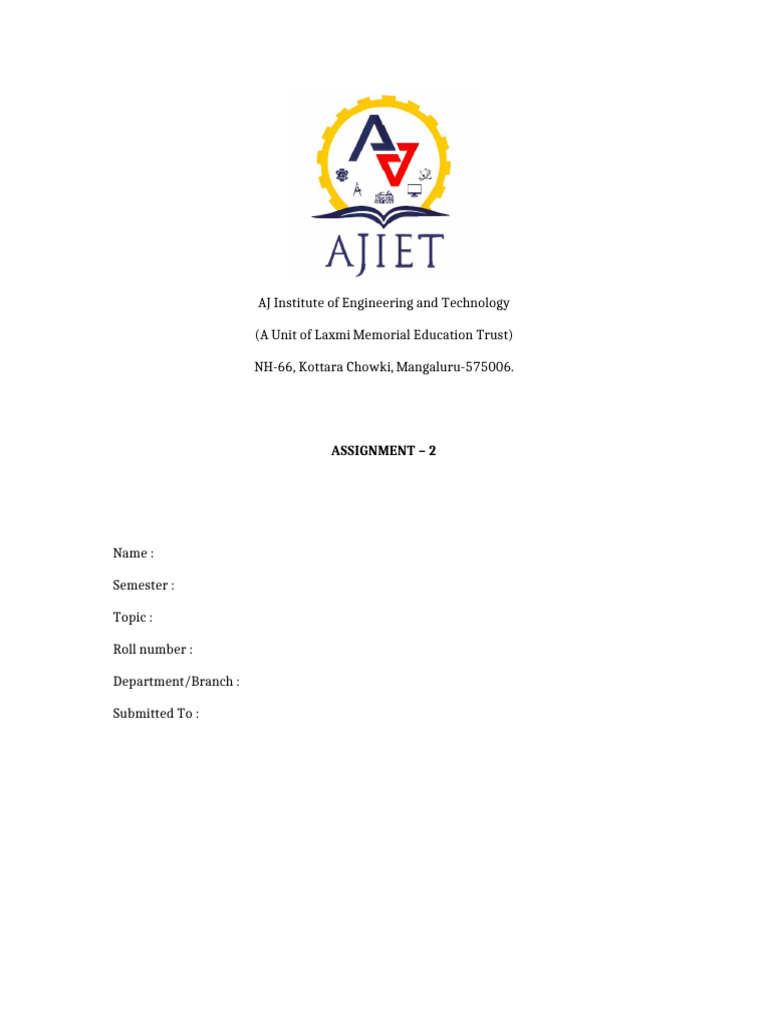 Assignment 2 Ajiet | PDF
