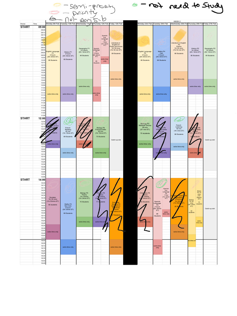 Mocks Feb 2026 Master Document - Year 11 Timetable Outline-2 | PDF