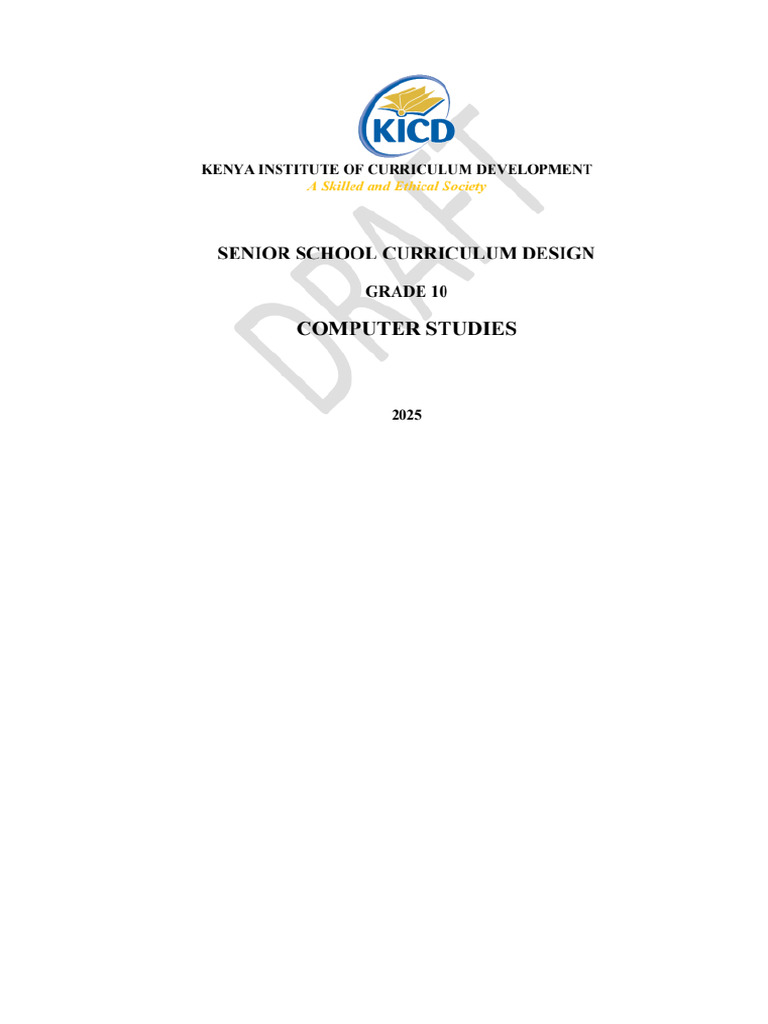 Grade 10 Computer Studies Design | PDF
