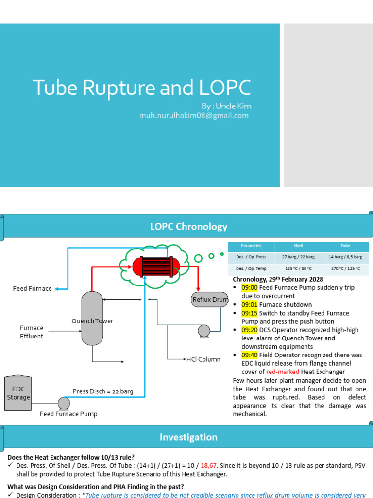 Tube Rupture and Loss of Primary Containment | PDF | Heat Exchanger ...