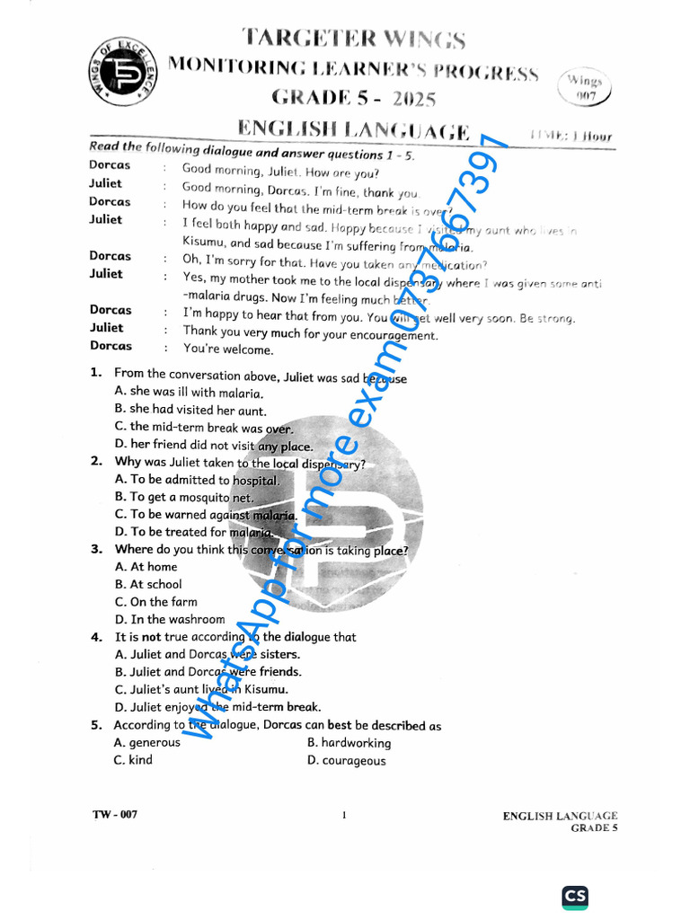 Grade 5 Tws 007 English | PDF