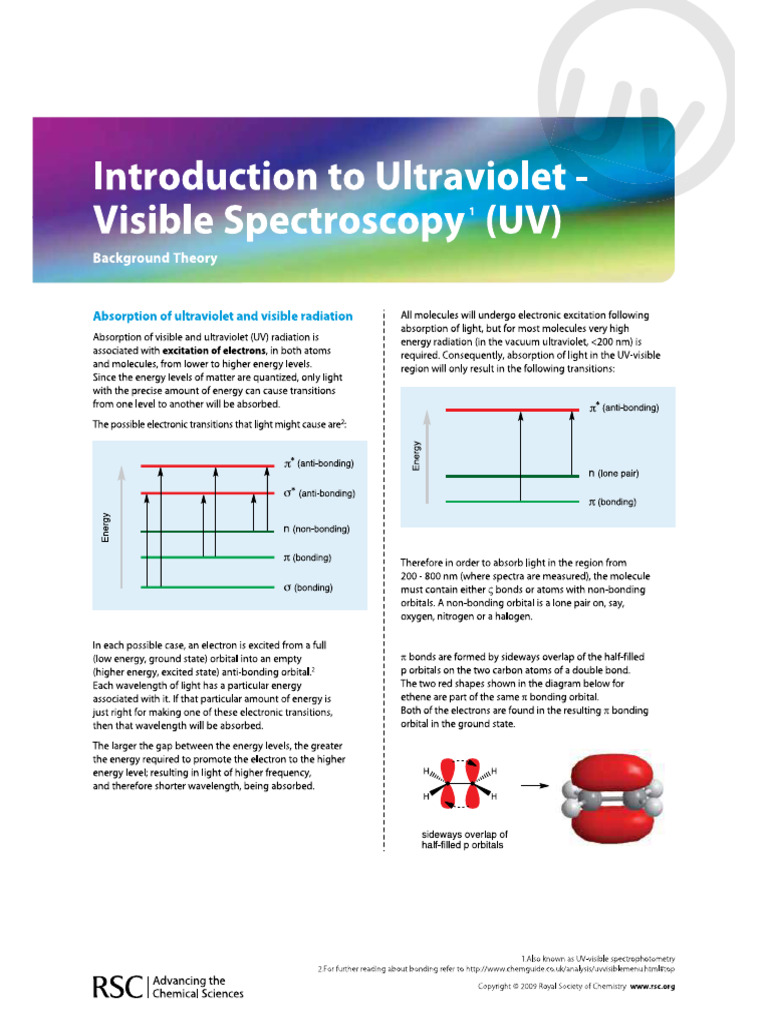 Introduction To UV-VIS Spectros | PDF