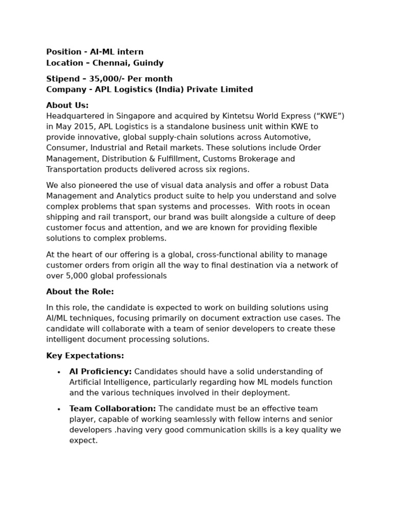 AI ML Intern | PDF | Artificial Intelligence | Intelligence (AI ...