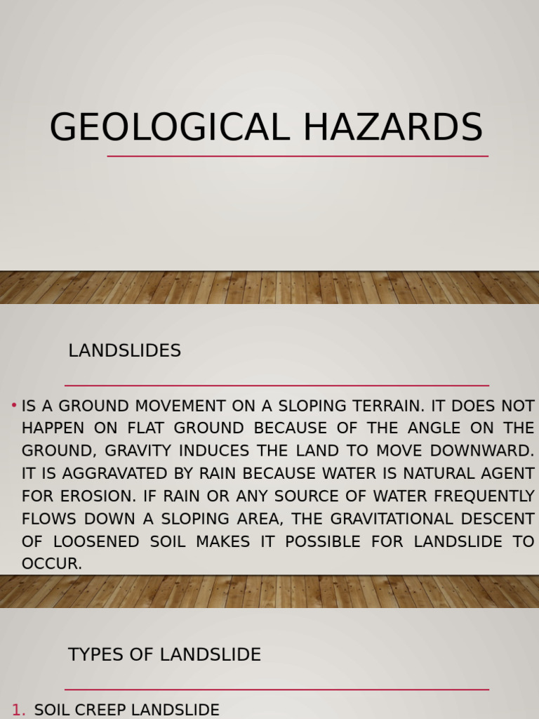 Lesson 1. Geological Hazards | PDF