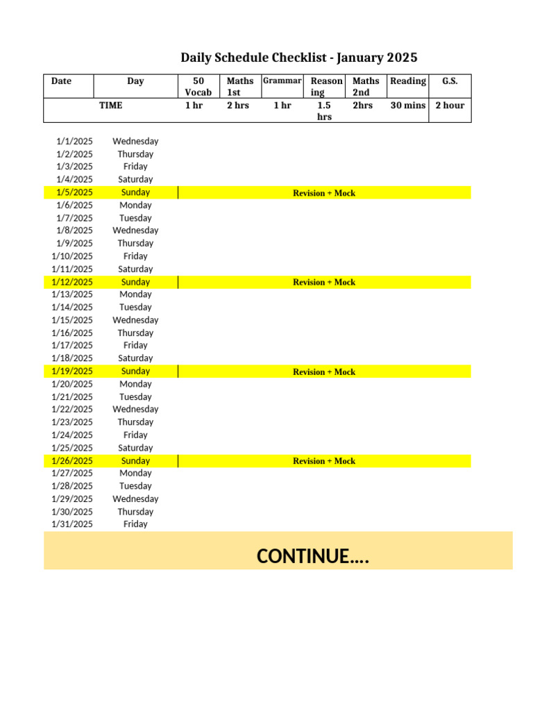 Study Goal Tracker | PDF