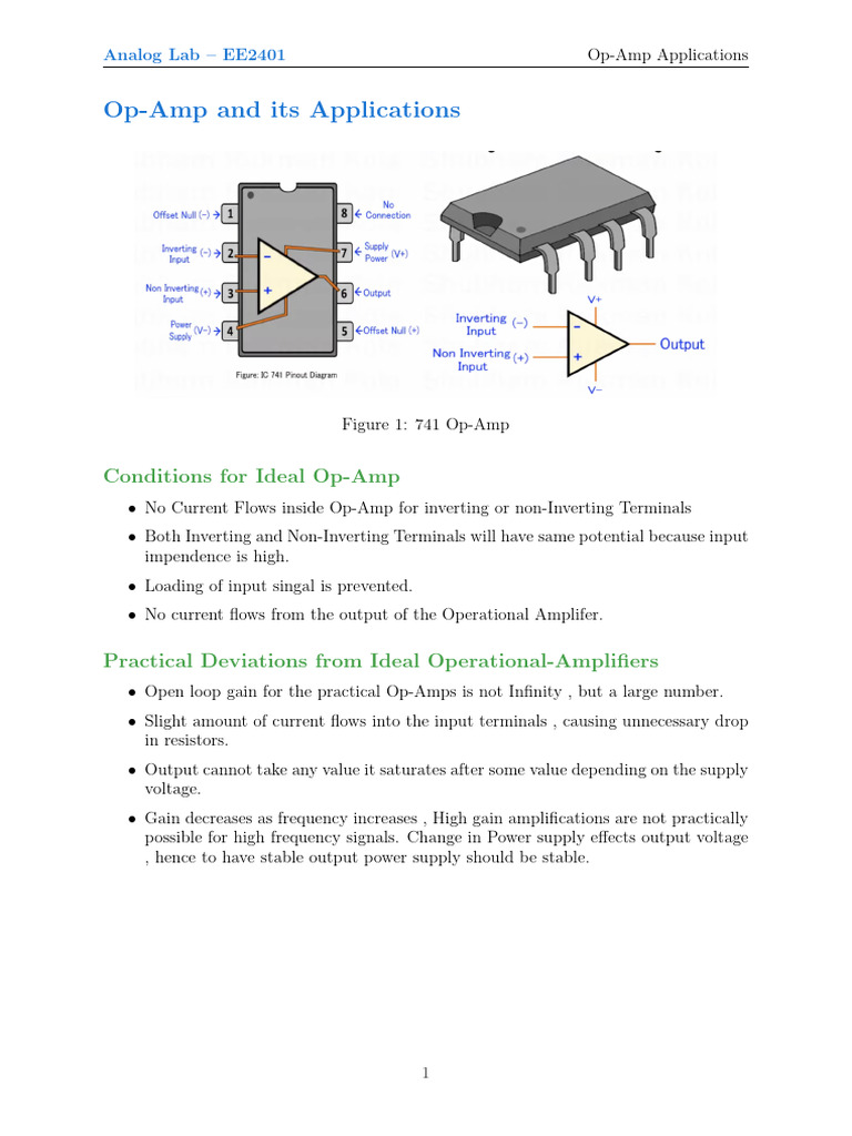 Analog Lab | PDF | Operational Amplifier | Amplifier
