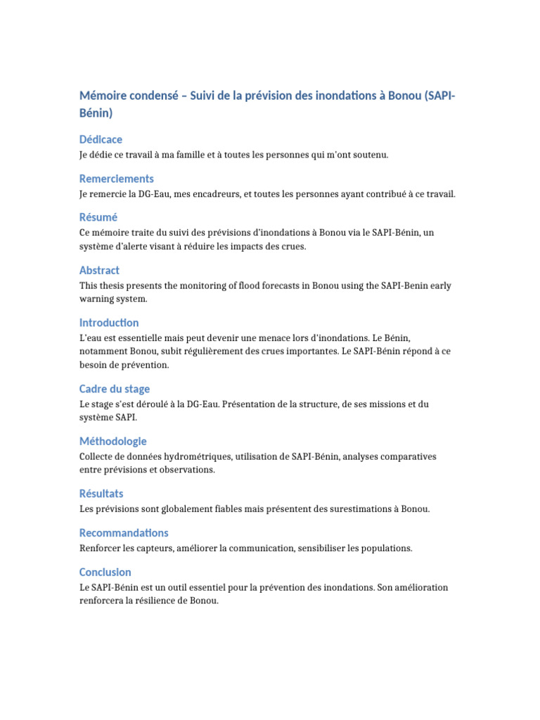 Memoire Condense | PDF
