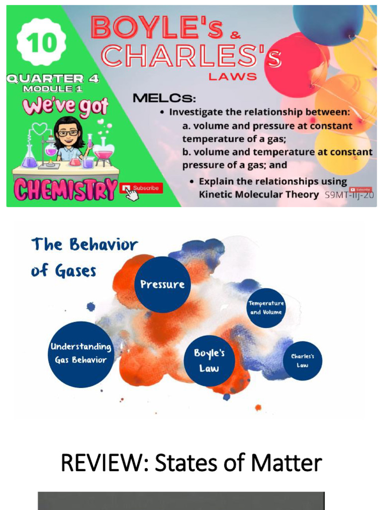 GAS LAW Boyles and Charles | PDF