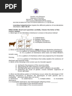 Grade 12 Genetics Test Questions | PDF | Dominance (Genetics ...