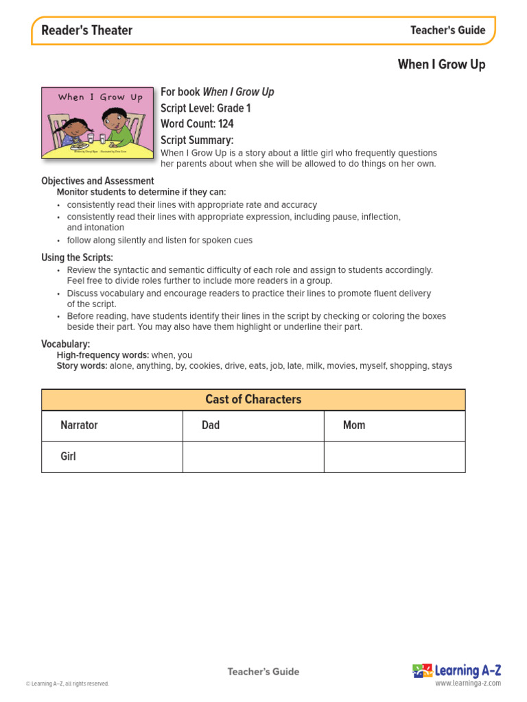 When IGrow Up | PDF | Learning | Cognitive Science